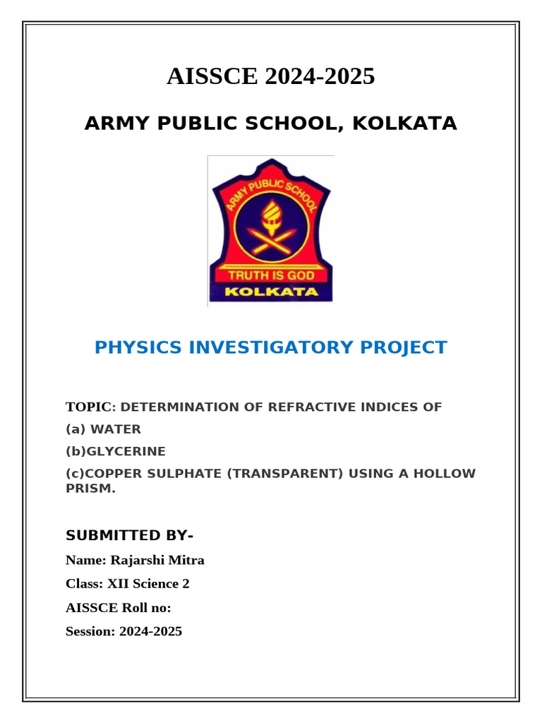 Cbse Phy Project 2025 | PDF | Thin Film | Refractive Index