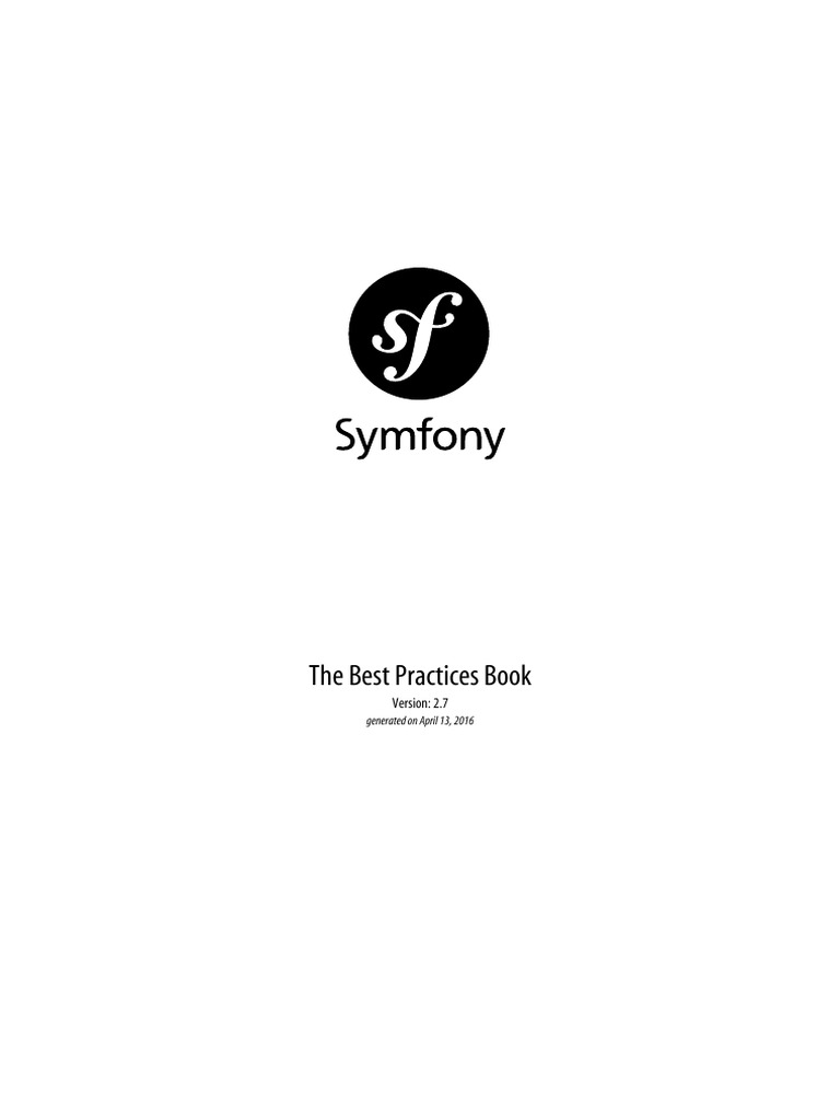 Symfony Best Practices 2.7 | PDF | Php | Installation (Computer Programs)