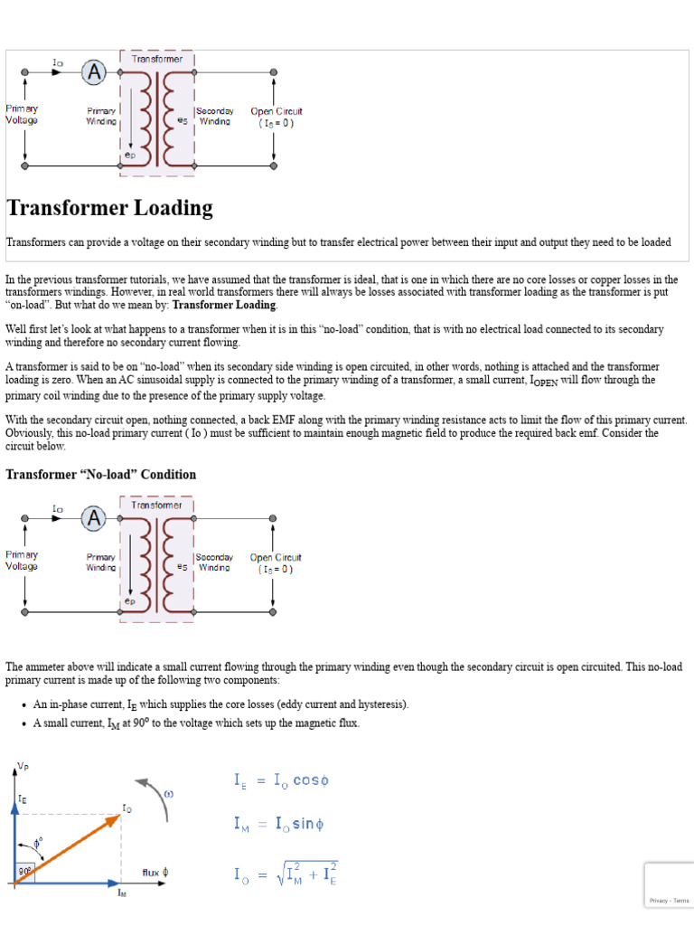 3.transformer Loading and On-Load Phasor Diagrams | PDF | Transformer | Electrical Impedance