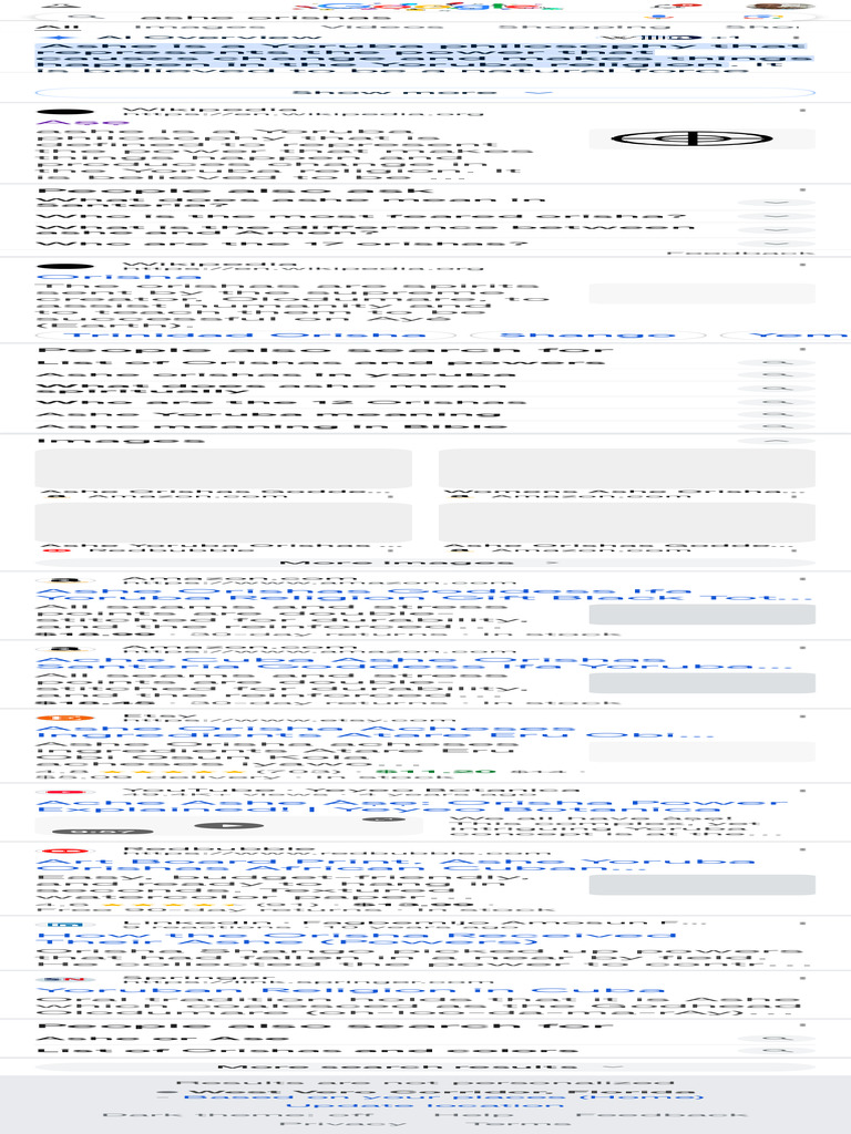 Ashe Orishas - Google Search | PDF | Religious Belief And Doctrine ...