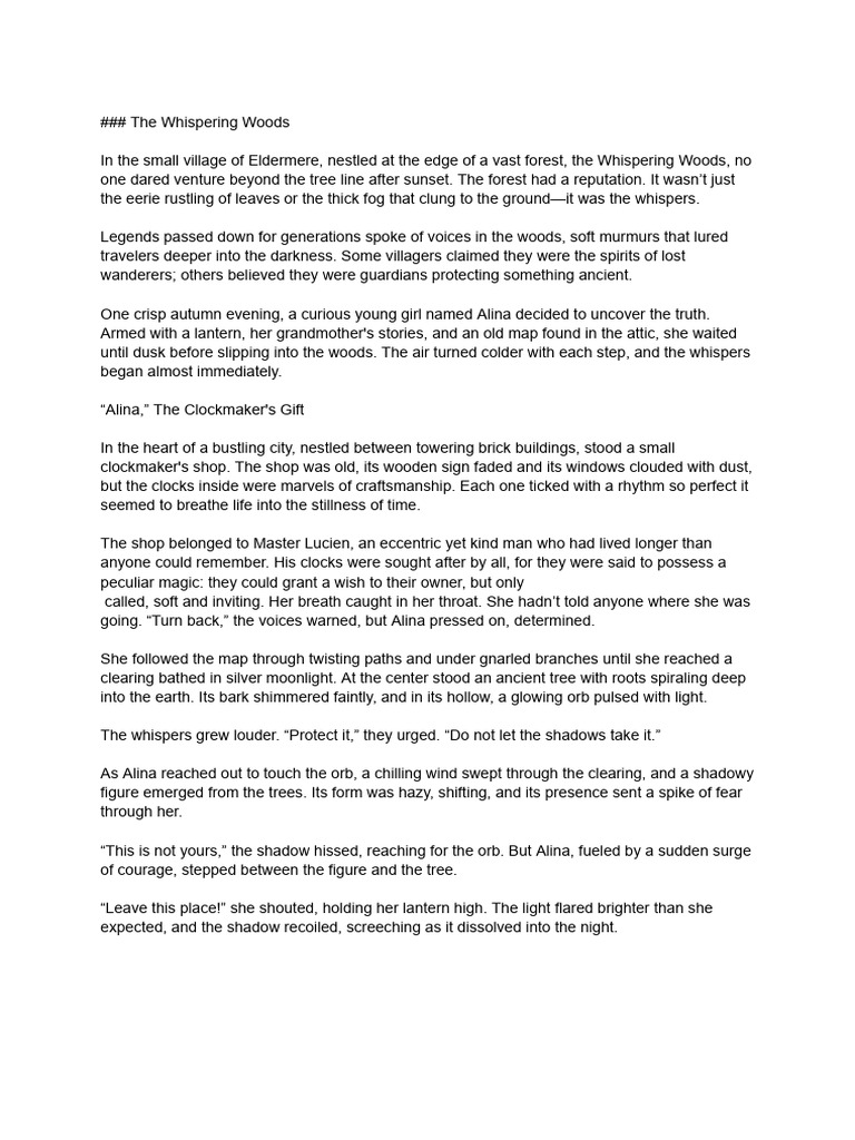 Secrets of the Whispering Woods | PDF