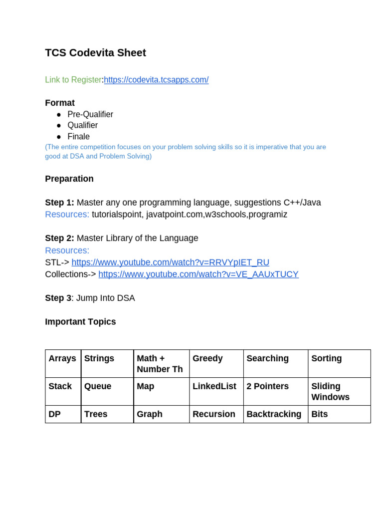 TCS Codevita | PDF