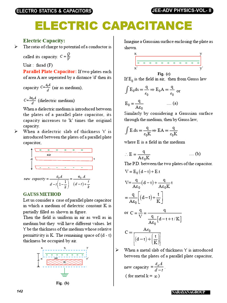 Electrostatics & Capacitors Guide | PDF | Capacitor | Capacitance