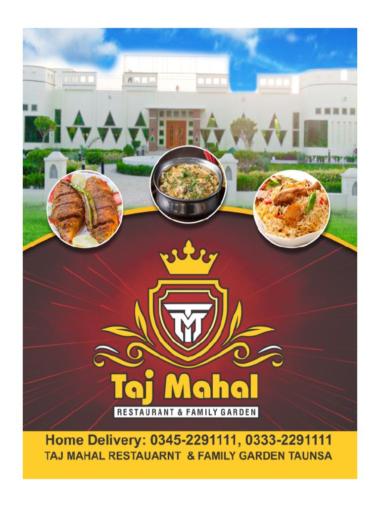 Taj-mahal-Menu | PDF