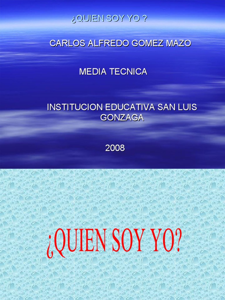 Quien Soy Yo | PDF