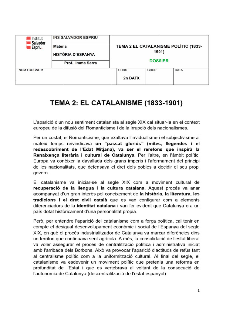 2023-2024 DOSSIER APUNTS TEMA2 2BAT | PDF