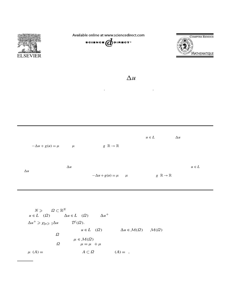 Kato's Inequality When Delta U Is A Measure | PDF | Measure ...