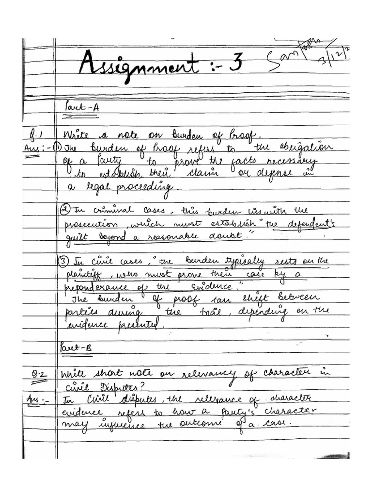 EVIDENCE Academic Questions | PDF