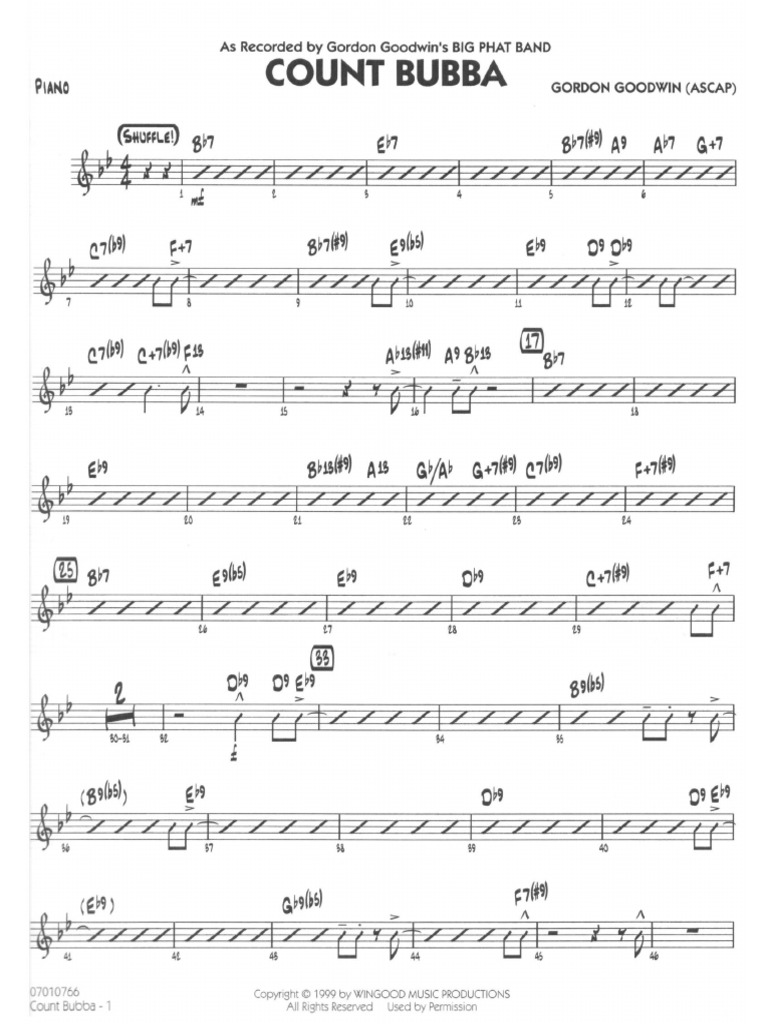 Count Bubba - Piano | PDF