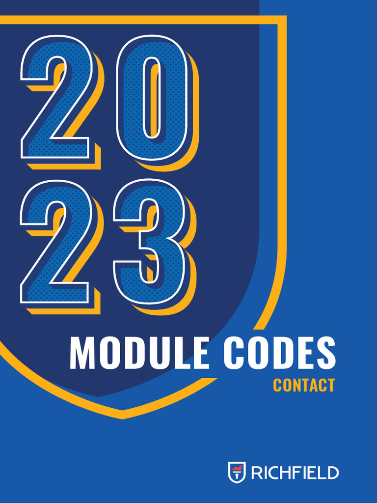 999 - Richfield - Module Code Document Contact - B 1 | PDF | Computer ...