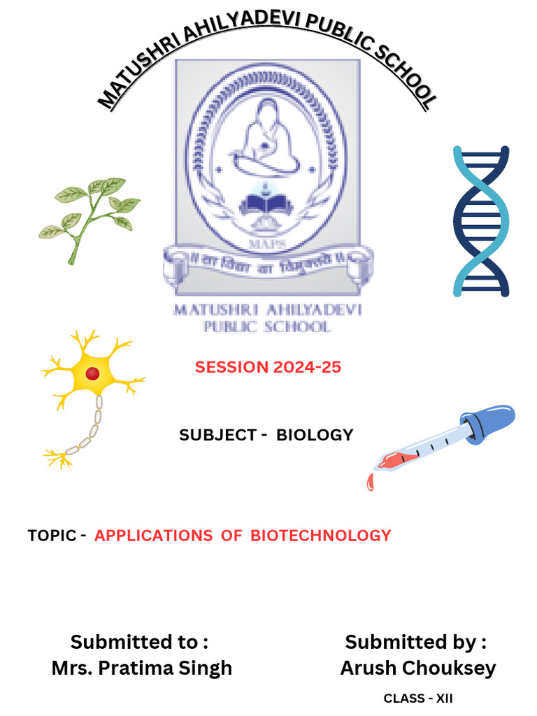 Applications of Biotechnology Project | PDF