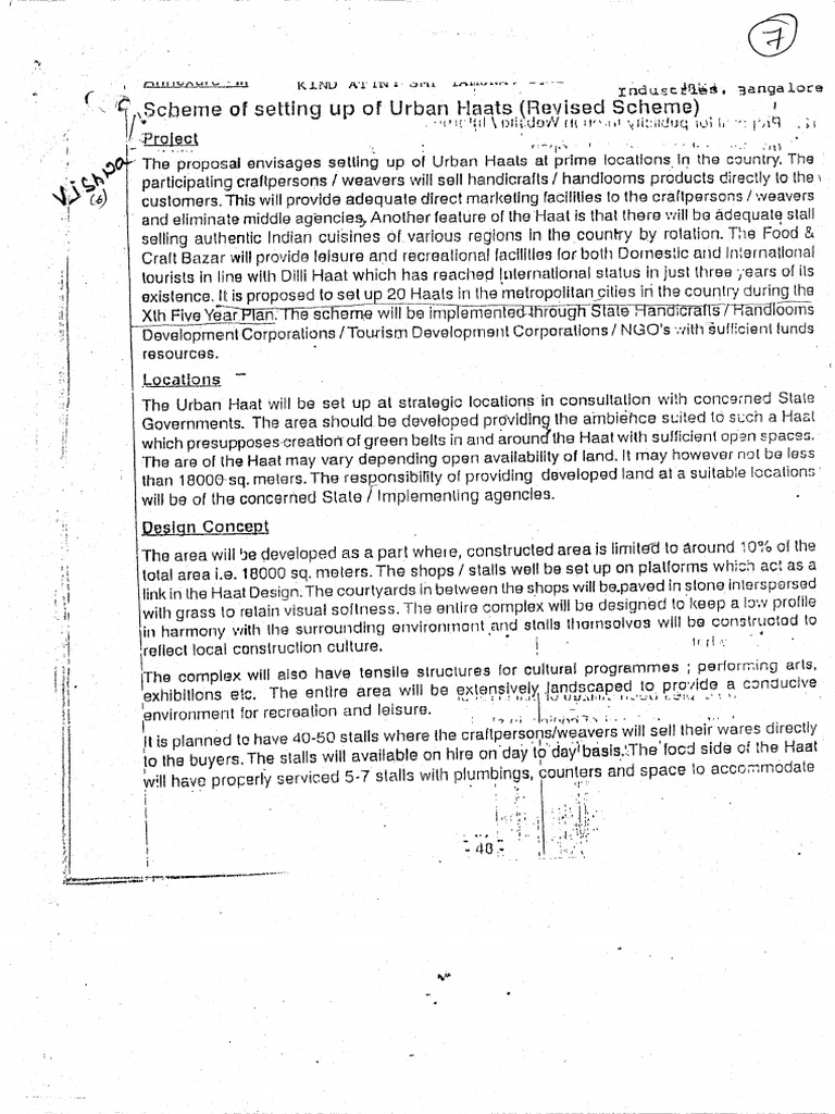 Scheme-Urban Haat | PDF