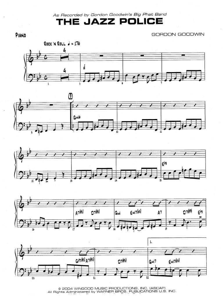 Jazz Police - Piano | PDF