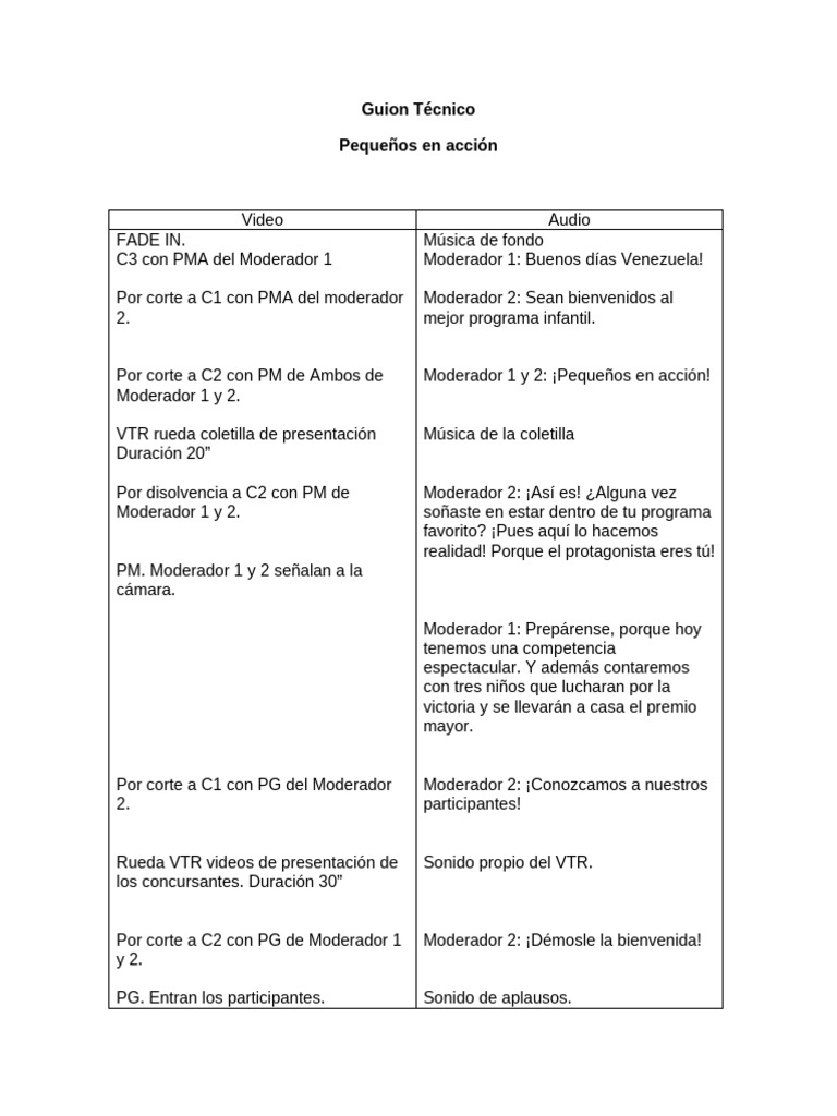 Guión de Television | PDF
