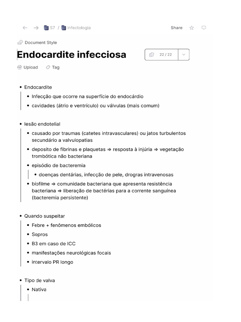 Endocardite Infecciosa | PDF