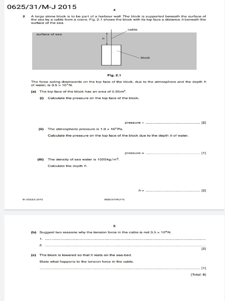 Physics PP Pressure (04-03-22) | PDF