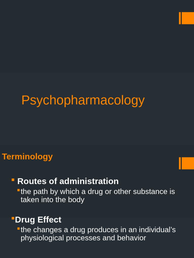 Understanding Psychopharmacology Basics | PDF | Injection (Medicine ...