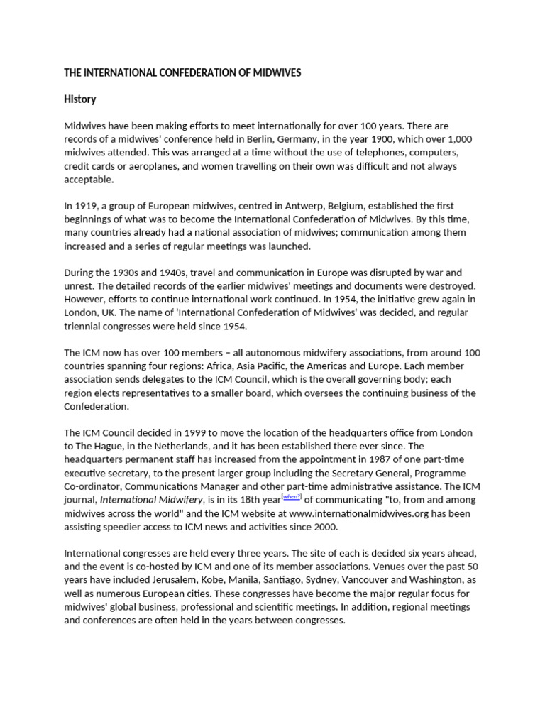 ICM NOTE | PDF | Midwife | Health Care