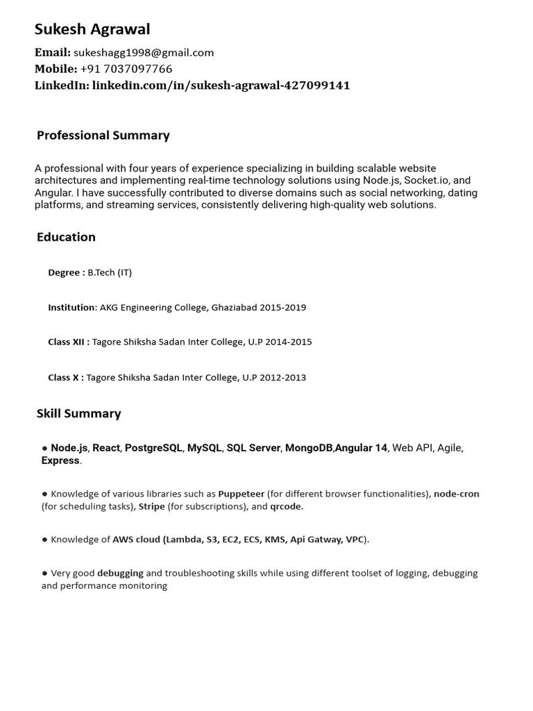 CV Sukesh_ag (1) | PDF | Software Engineering | Computer Science CV Sukesh_ag (1) | PDF | Software Engineering | Computer Science