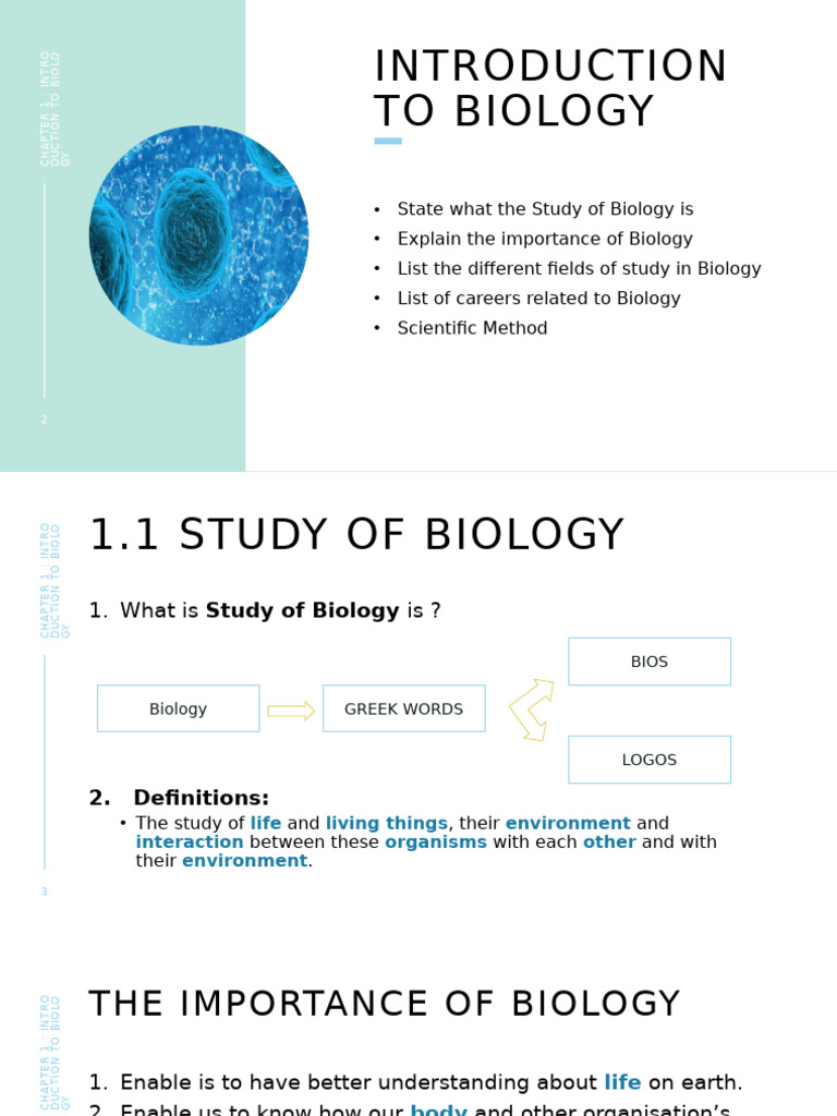Introduction to Biology Overview | PDF | Experiment | Scientific Method
