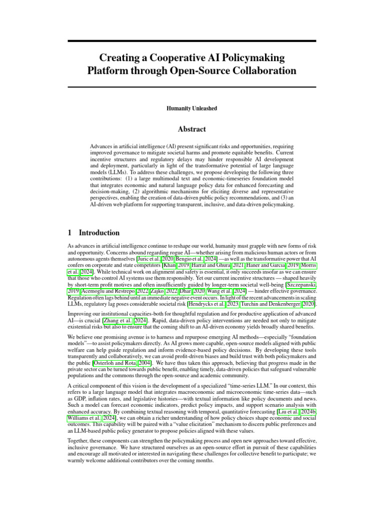 Creating a Cooperative AI Policymaking Platform through Open Source ...