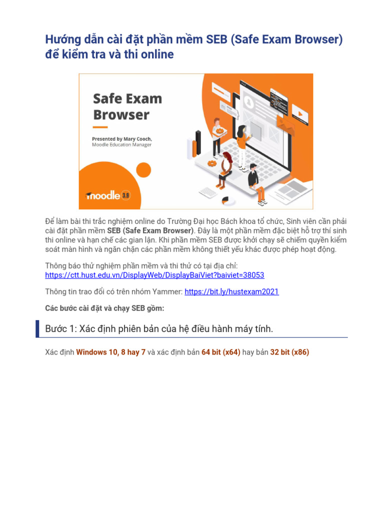 Hướng dẫn cài đặt phần mềm SEB | PDF