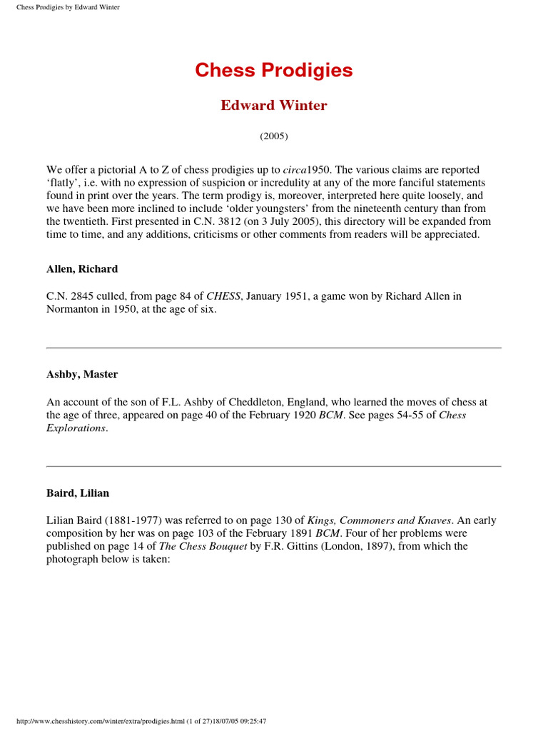 chess-prodigies_compress | PDF | Chess Players | Chess People
