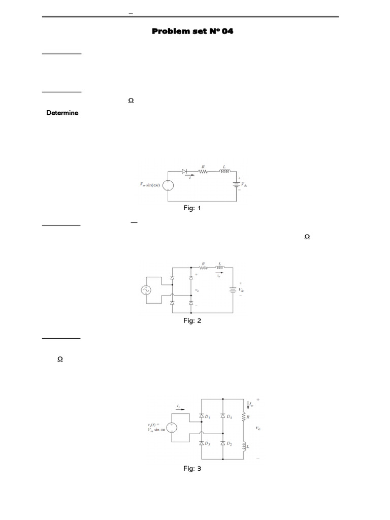 Problem Set N04 of EE331 2024 2025 | PDF