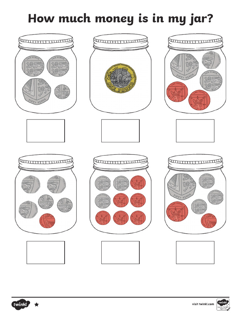 Year 2 Maths How Much Money Is in The Jar 3 Levels With Answers | PDF