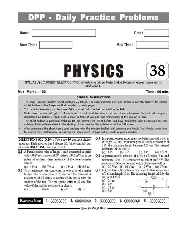 DPPS Neet Disha Physics Original - Part41 | PDF | Resistor | Quantity