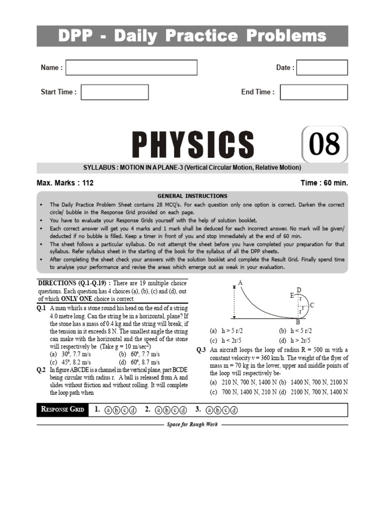 DPPS Neet Disha Physics Original_Part11 | PDF | Acceleration | Motion (Physics)