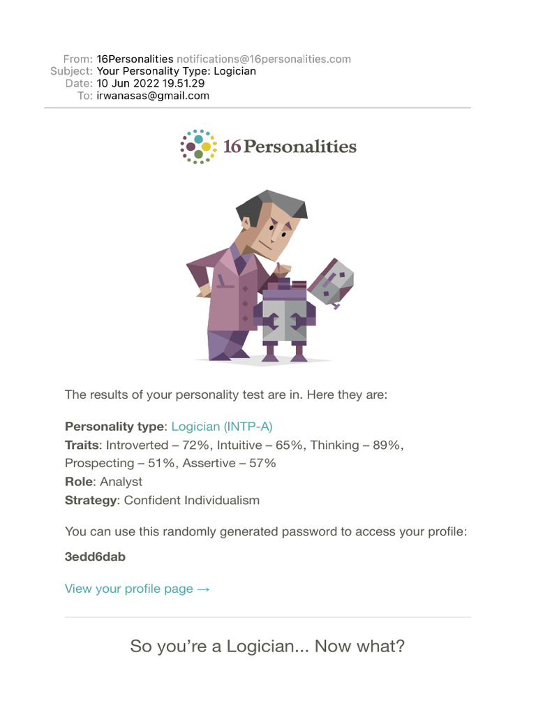 Your Personality Type Logician | PDF