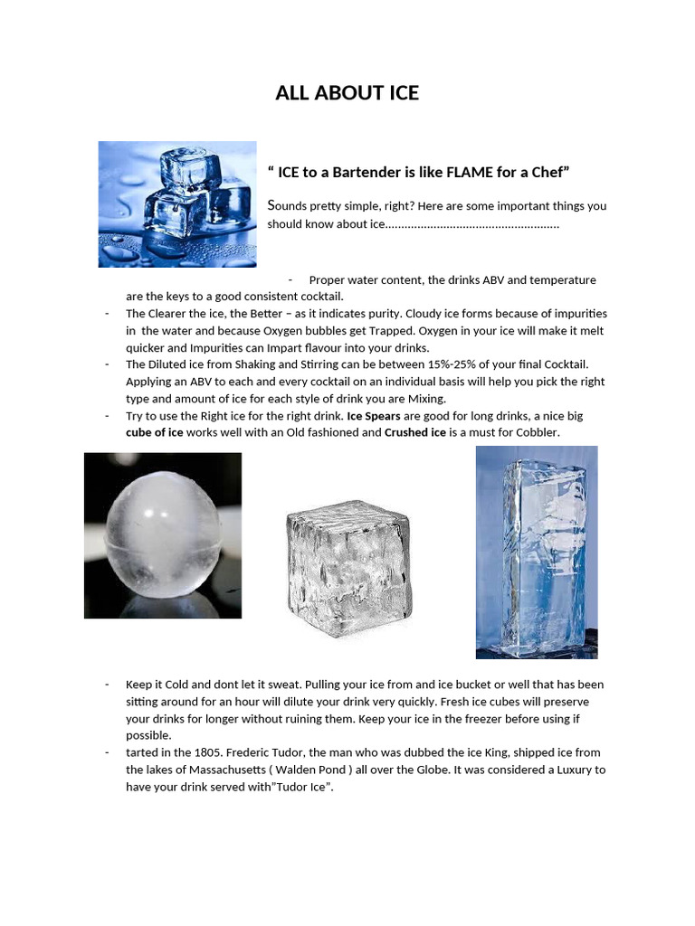 All About Ice | PDF | Ice | Refrigerator