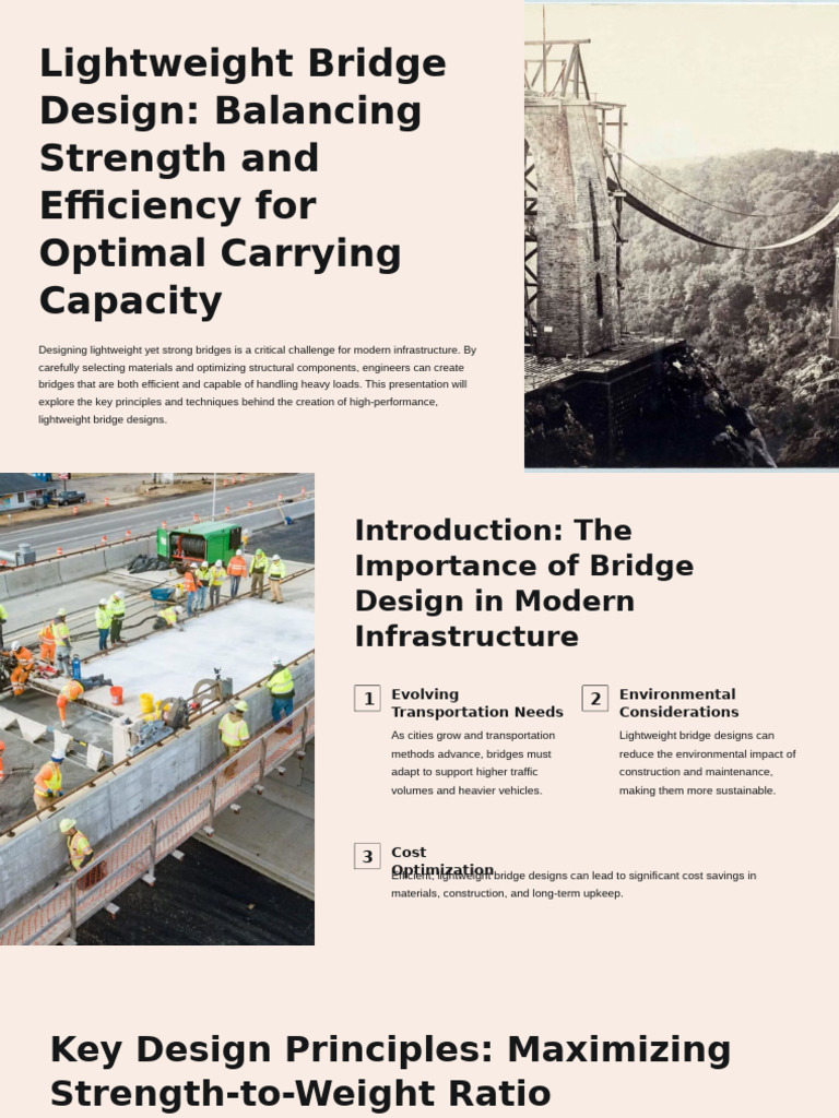 Lightweight Bridge Design Principles | PDF | Concrete | Composite Material