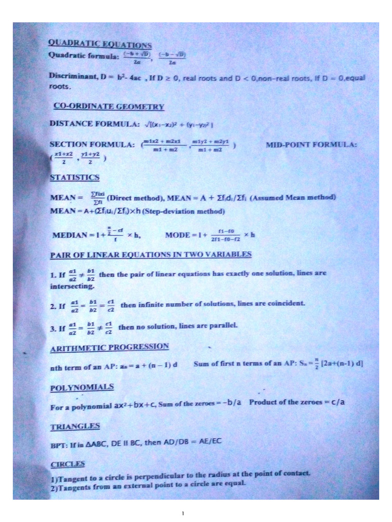 Maths Formulas??? | PDF