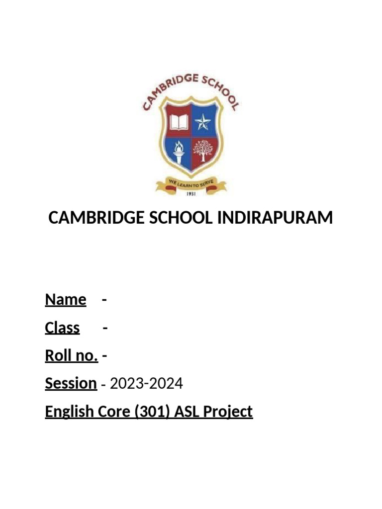 ASL Research Project Format | PDF