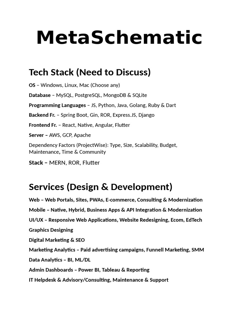 Services & TechStack | PDF