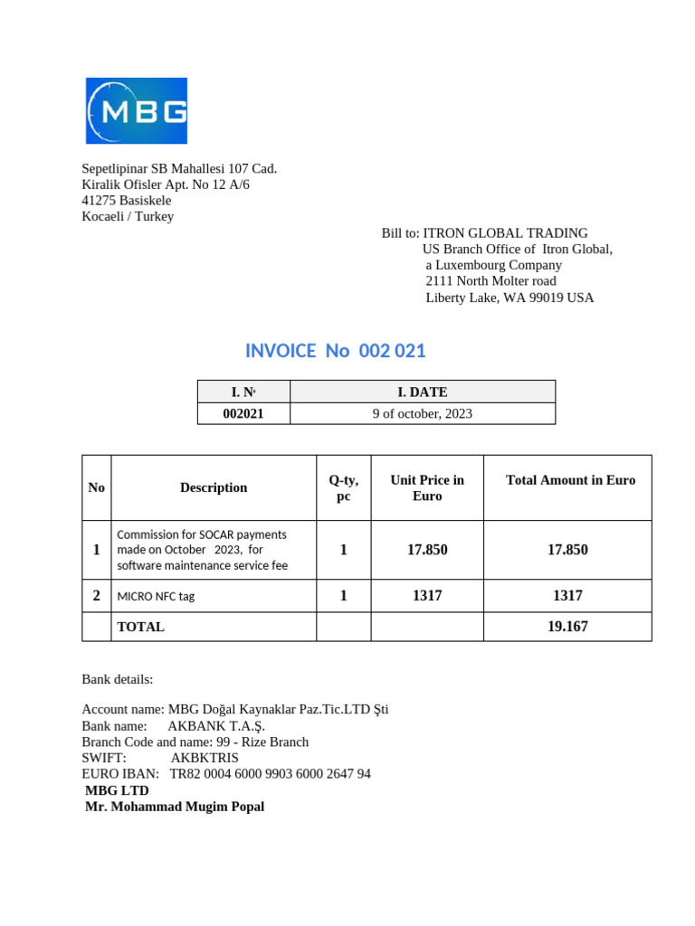 October S Invoice 2023 | PDF