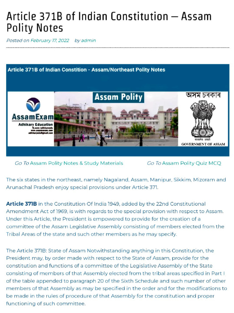Article 371 B | PDF