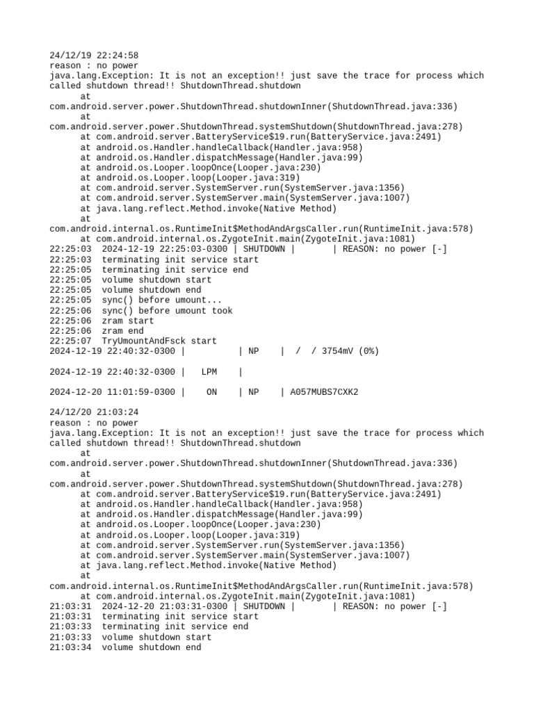 Power Off Reset Reason Backup Pdf Java Programming Language Technology Development