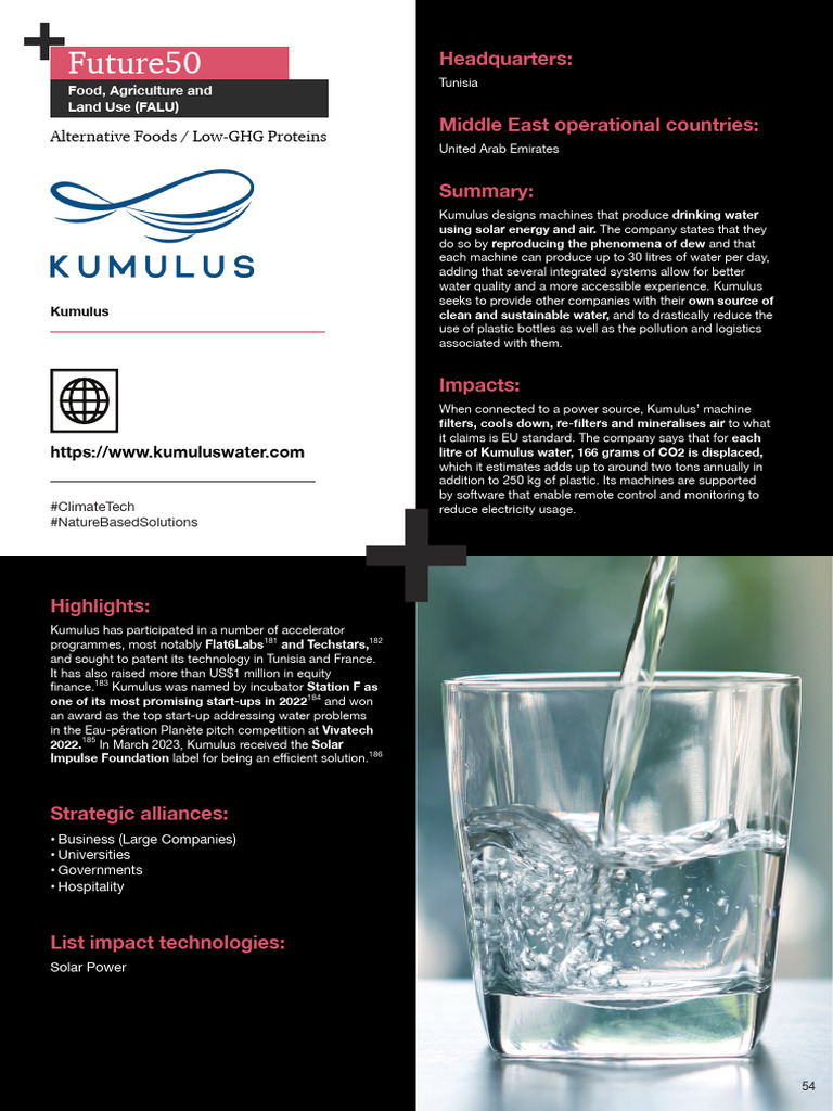 Kumulus - WATER FROM AIR | PDF | Water | Natural Environment