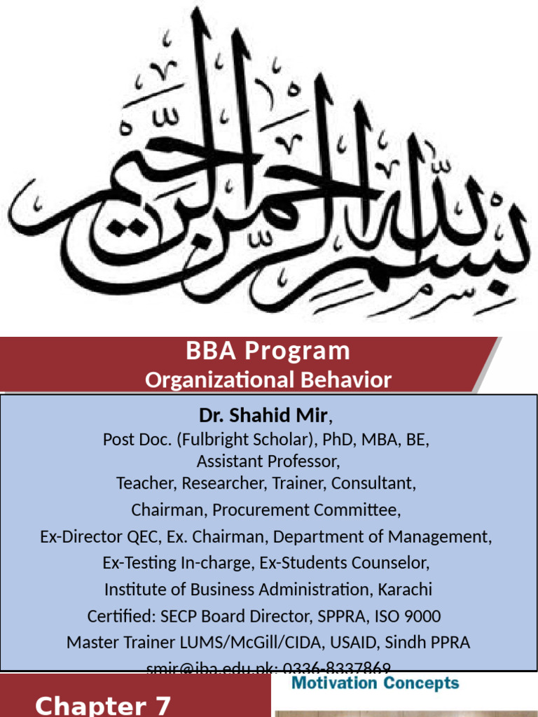 Chapter 7 Motivation Concepts | PDF | Motivational | Motivation