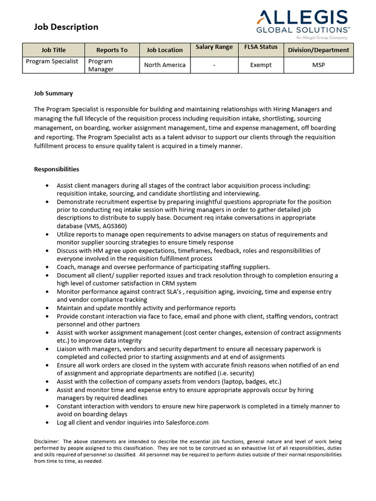 Program Specialist I | PDF | Business | Social Psychology