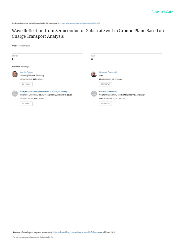 Wave Reflection From Semiconductor Substrate With | PDF | Dielectric ...
