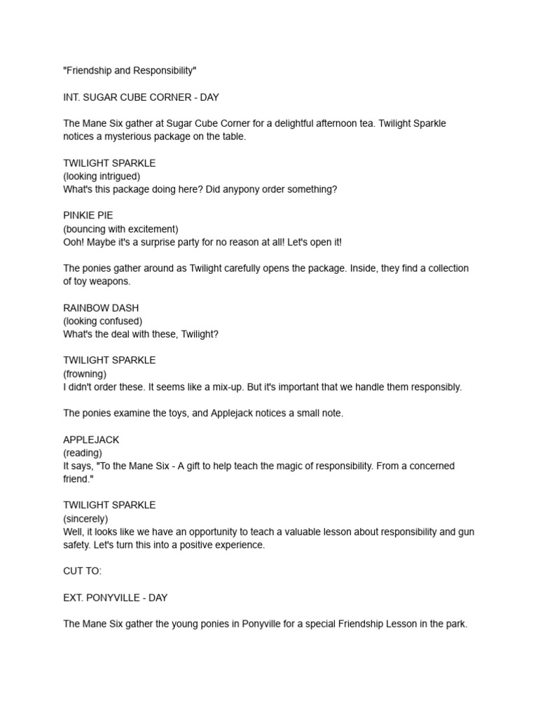 Friendship and Responsibility | PDF