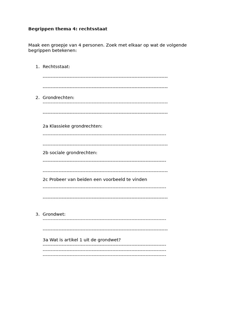 Begrippen Thema 4 | PDF