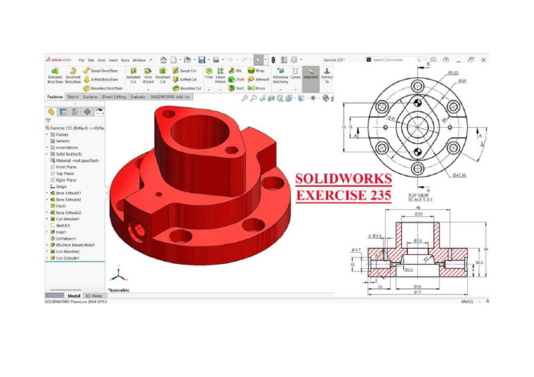 Ejercicio Solid Works 1 | PDF