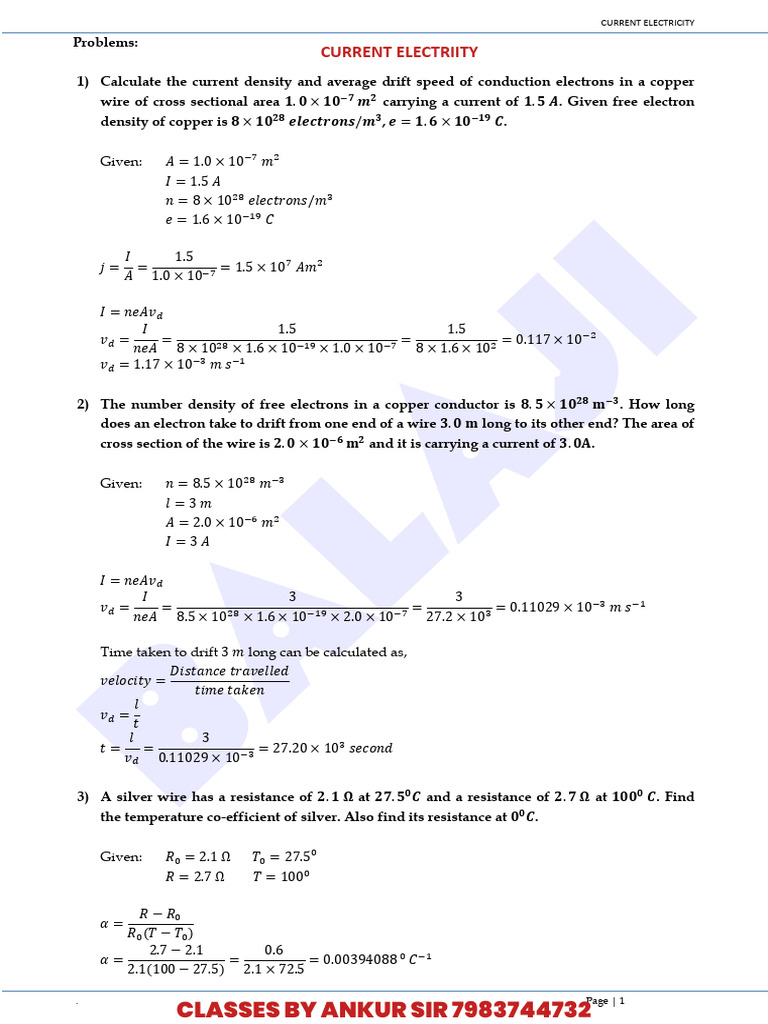 physics numerical problems board exams chap- (3) | PDF | Series And Parallel Circuits ...