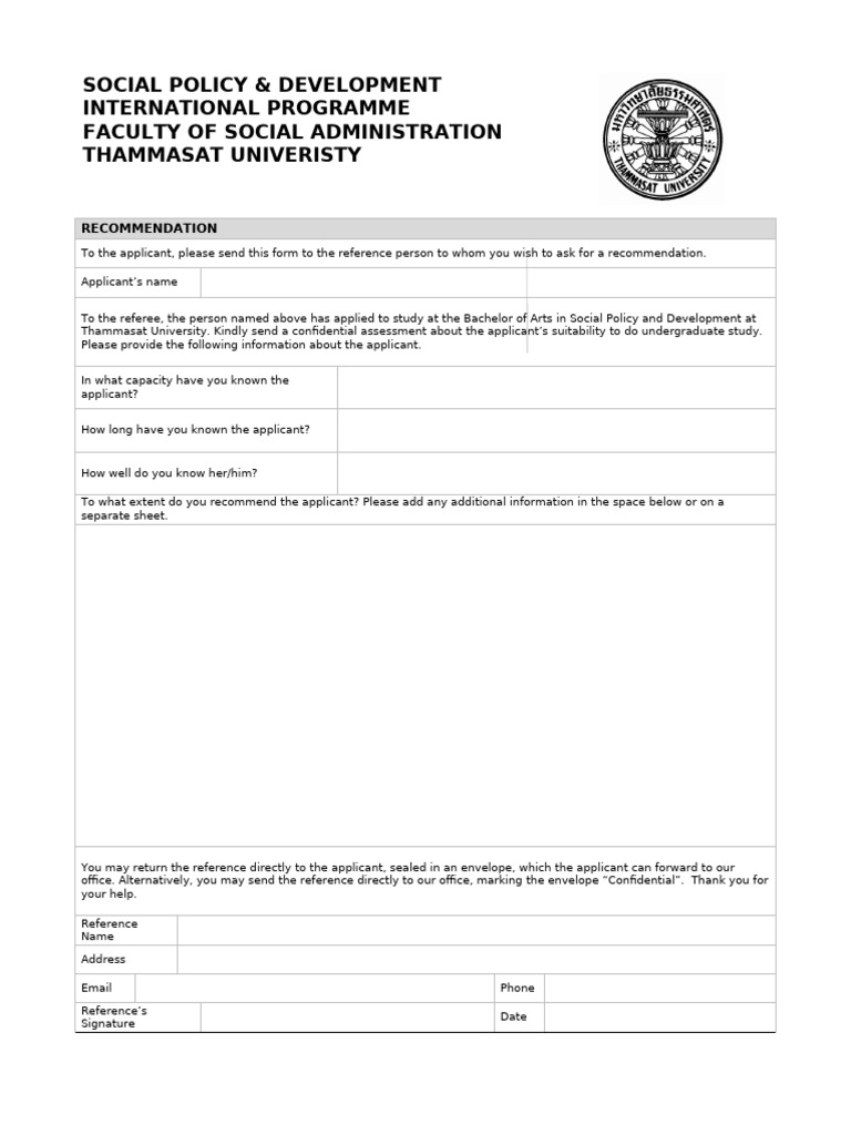 SPD_Recommendation_Template_2023 | PDF