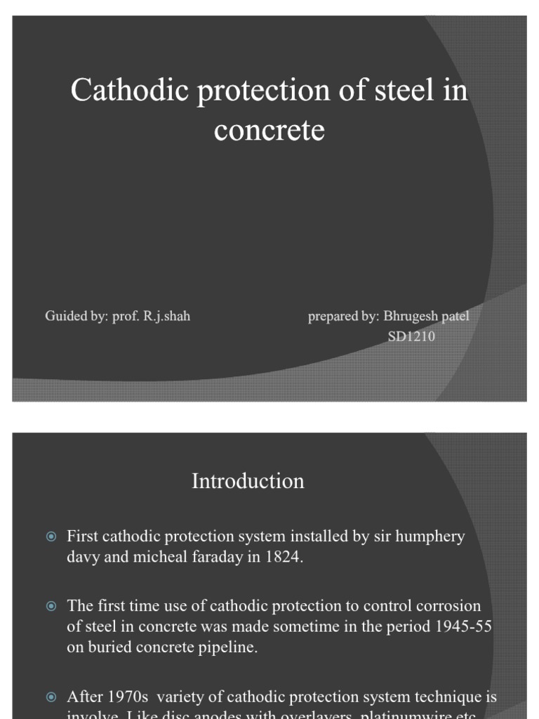 Cathodic Protection of Steel in Concrete | PDF | Corrosion | Physical ...